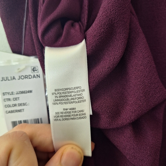 julia jordan | Pants & Jumpsuits | Nwt Julia Jordan Burgundy Twist Neck ...
